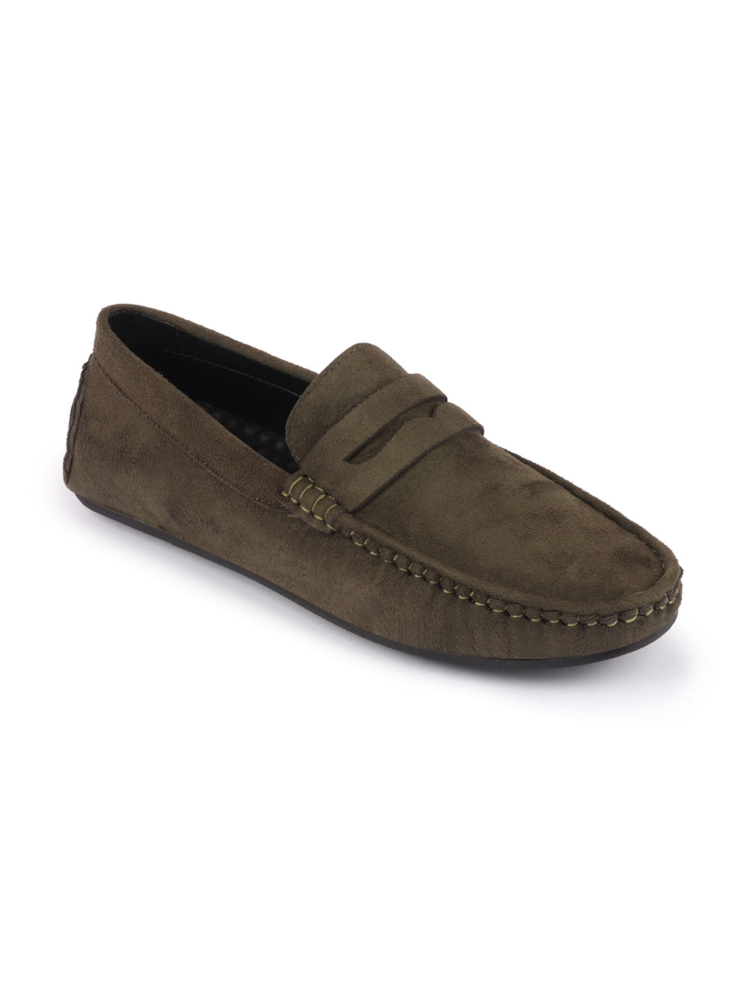 Buy Men Meh&i Suede Leather Side Stitched Loafer & Moccasin