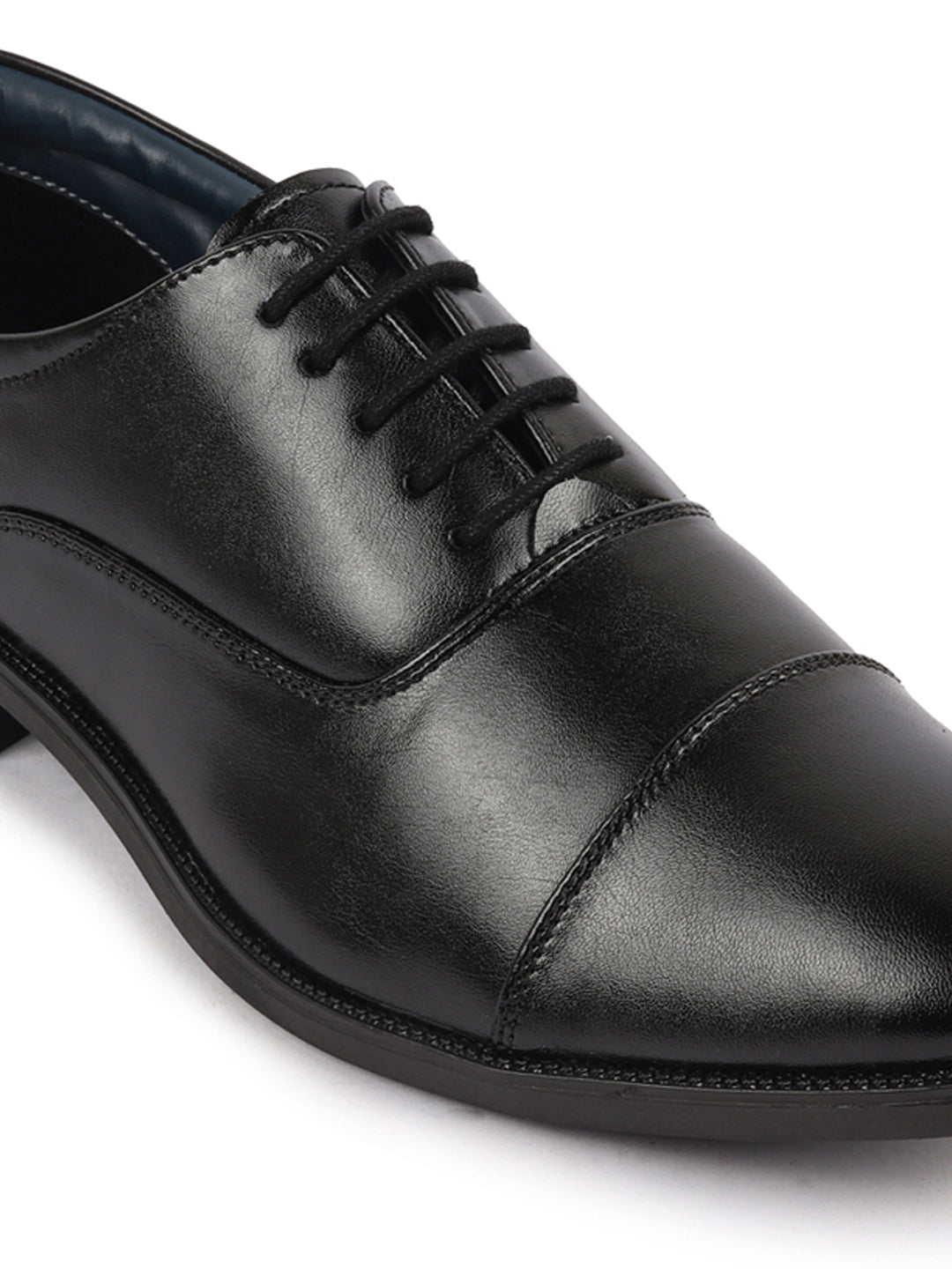 Shop Men Black Formal Office Work Lace-Up Derby Shoes Online