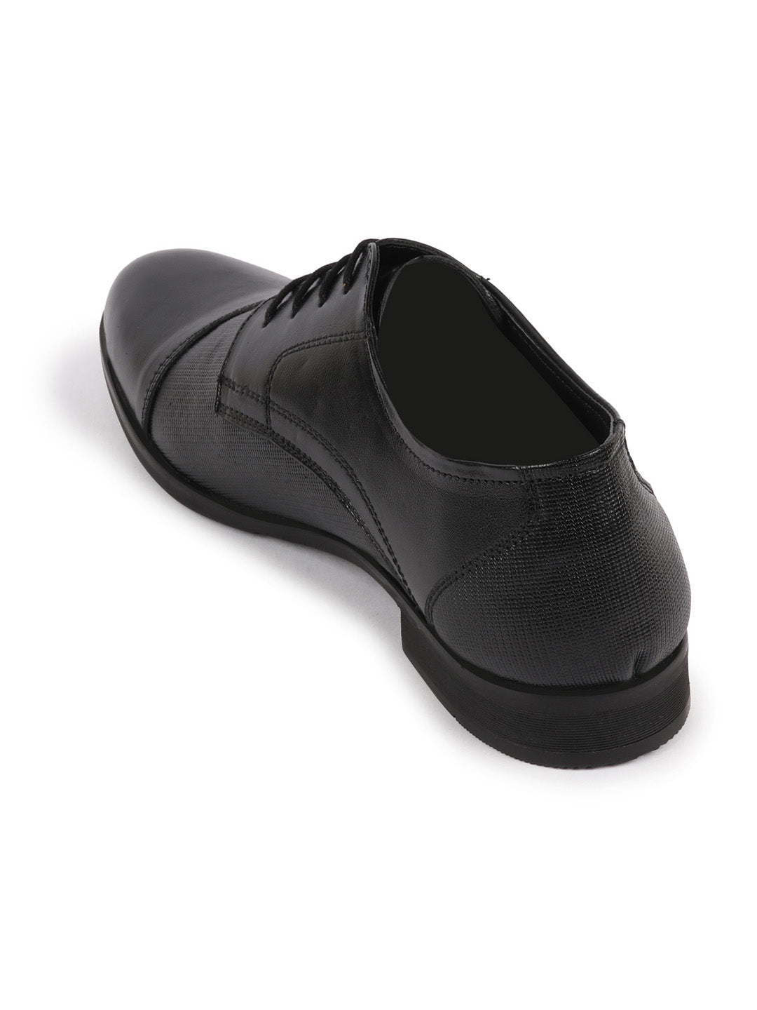 Buy Men Black Formal Office Cap Toe Leather Lace Up Shoes