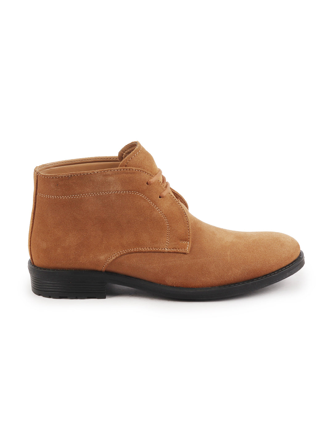 Shop Men Tan Suede Leather High Ankle Lace Up Chukka Boots Online