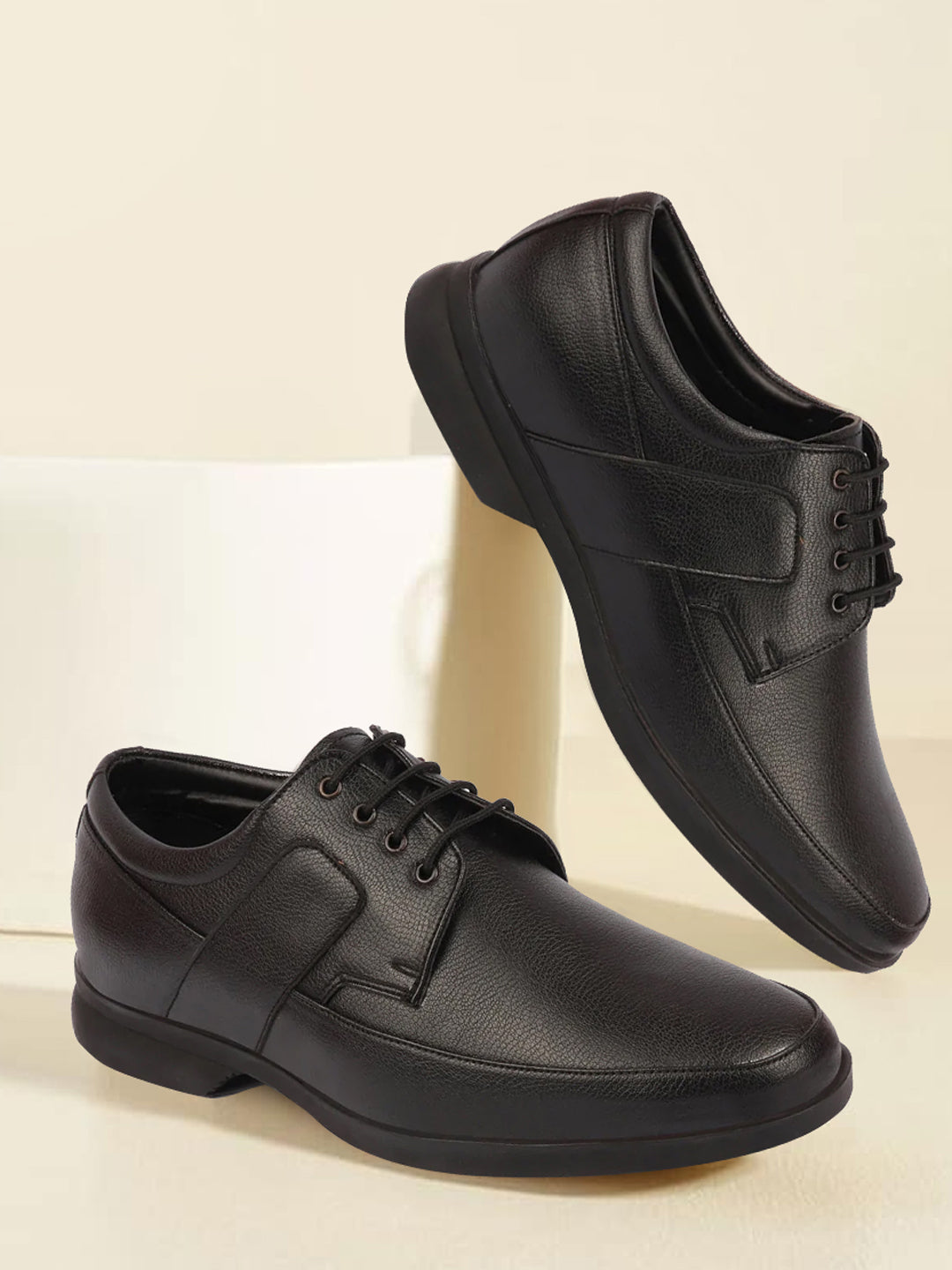 Shop Men Black Formal Side Strip Design Lace Up Shoes Online