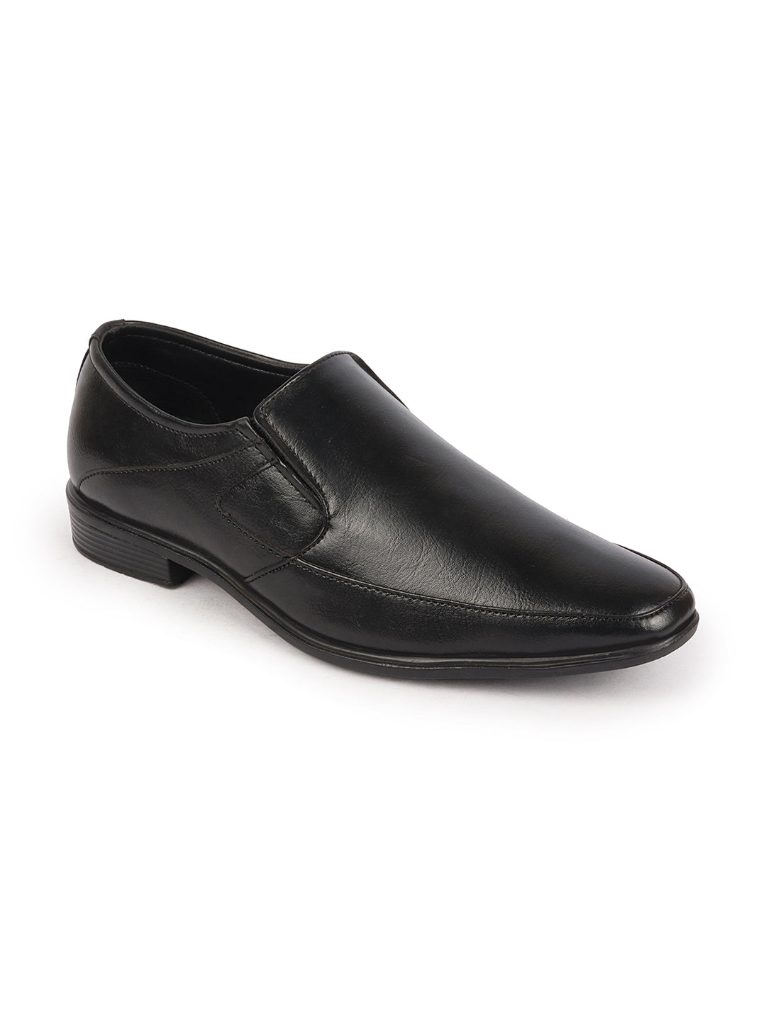 Shop Leather Black Formal Slip on Shoes For Men For Office